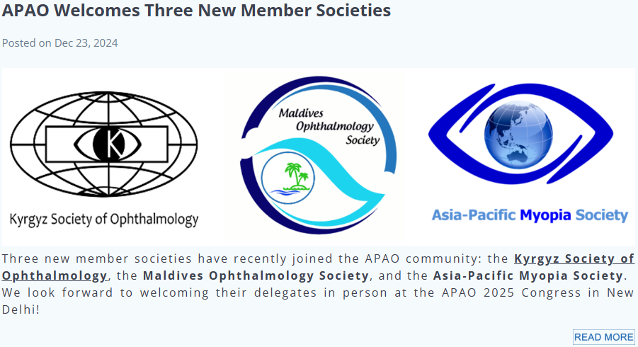 APAO® 2025 – The 40th Asia-Pacific Academy of Ophthalmology Congress