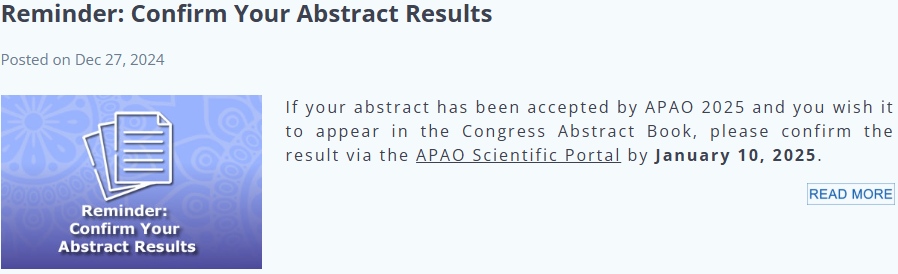 APAO® 2025 – The 40th Asia-Pacific Academy of Ophthalmology Congress