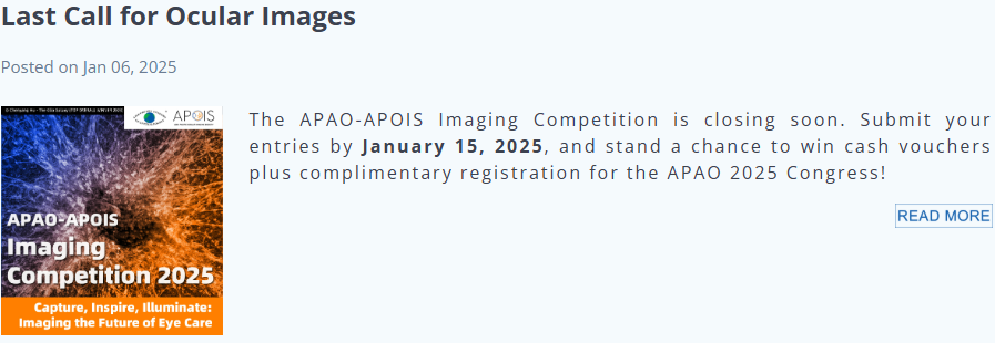 APAO® 2025 – The 40th Asia-Pacific Academy of Ophthalmology Congress